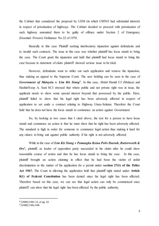 POSITION OF LOCUS STANDI IN MALAYSIA AND UNITED KINGDOM | DOCX