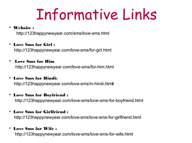 Latest Love Sms | PPT