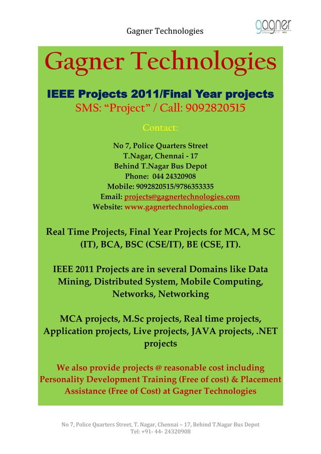 Latest mca projects | PDF