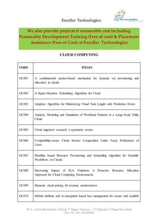 Final Year IEEE 2014 CSE projects Tite's list | PDF