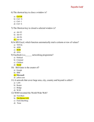 Latest mcqs | PDF
