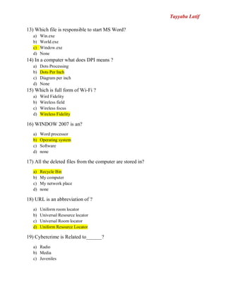 Latest mcqs | PDF
