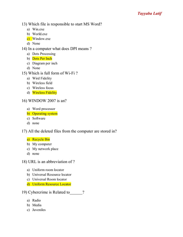 Latest mcqs | PDF