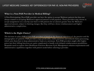 Latest Medicare Changes- Key Differences for PAR vs. Non-PAR Providers.pptx