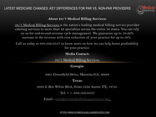 Latest Medicare Changes- Key Differences for PAR vs. Non-PAR Providers.pptx