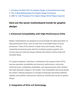 7 Latest Motherboard Trends for Graphic Design | CIO Women Magazine | PDF