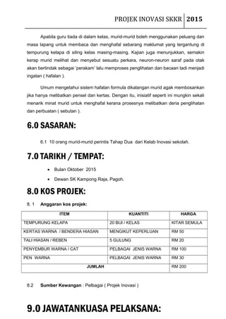 contoh paperwork inovasi skkr 2015 | DOC