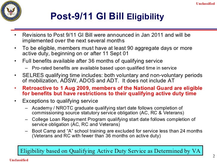 Pre 9 11 gi bill rules – Search – Wkcn