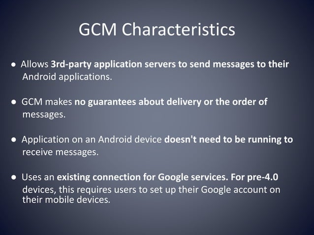 google cloud messaging | PPTX