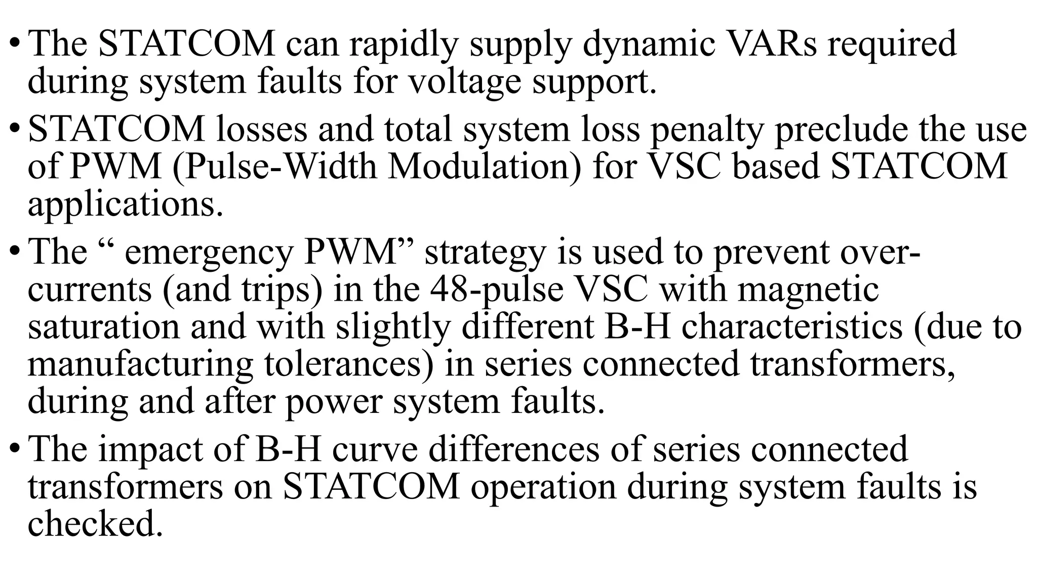 LOW CAPACITANCE CASCADED H BRIDGE MULTILEVEL BASED STATCOM | PPTX