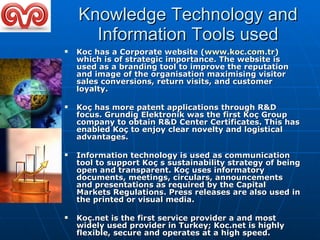 Koc Holding from Turkey (179 Ranked in Forbes Magazine) | PPT