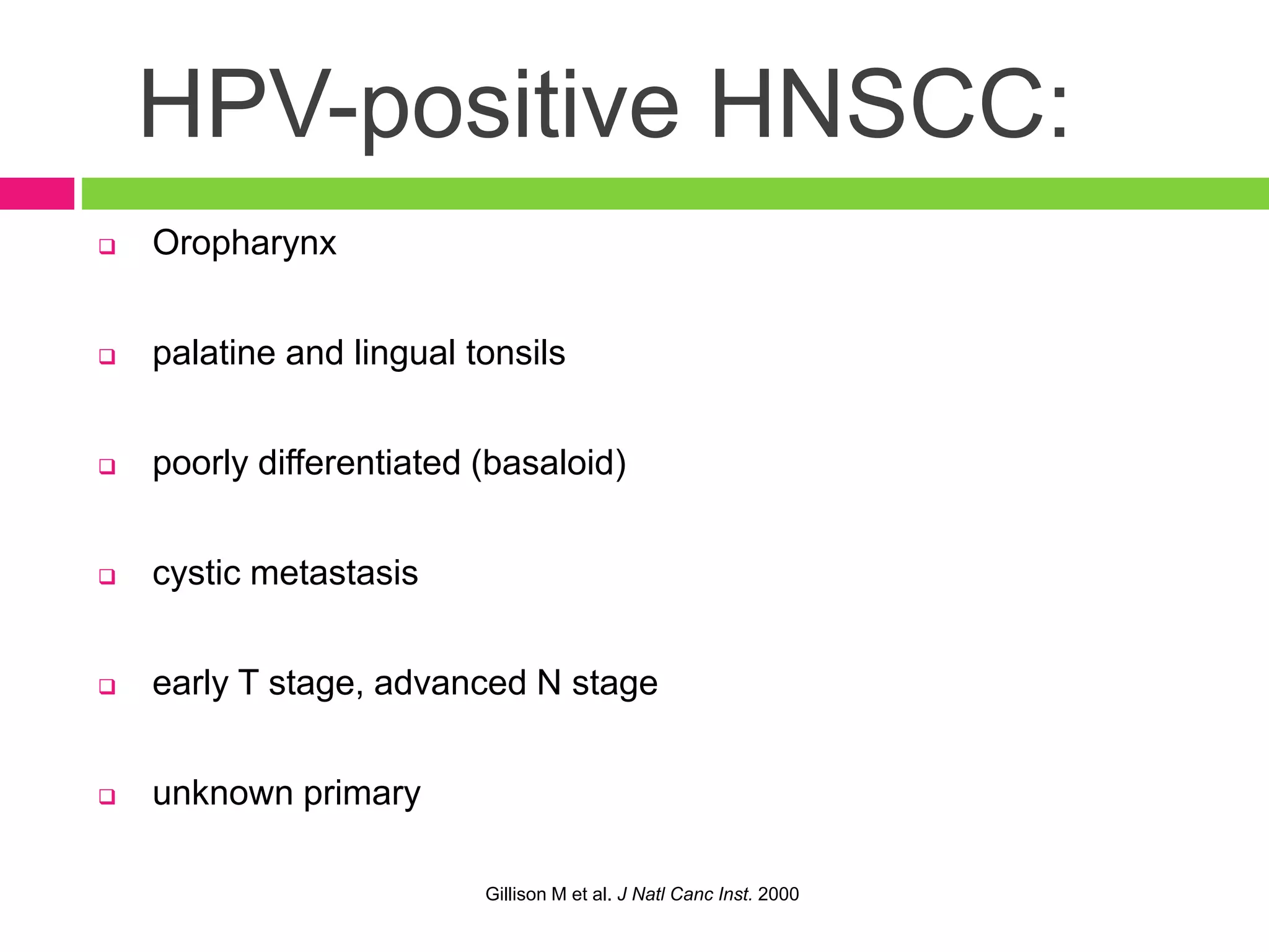 Latest presentation of hpv in head and neck | PPTX