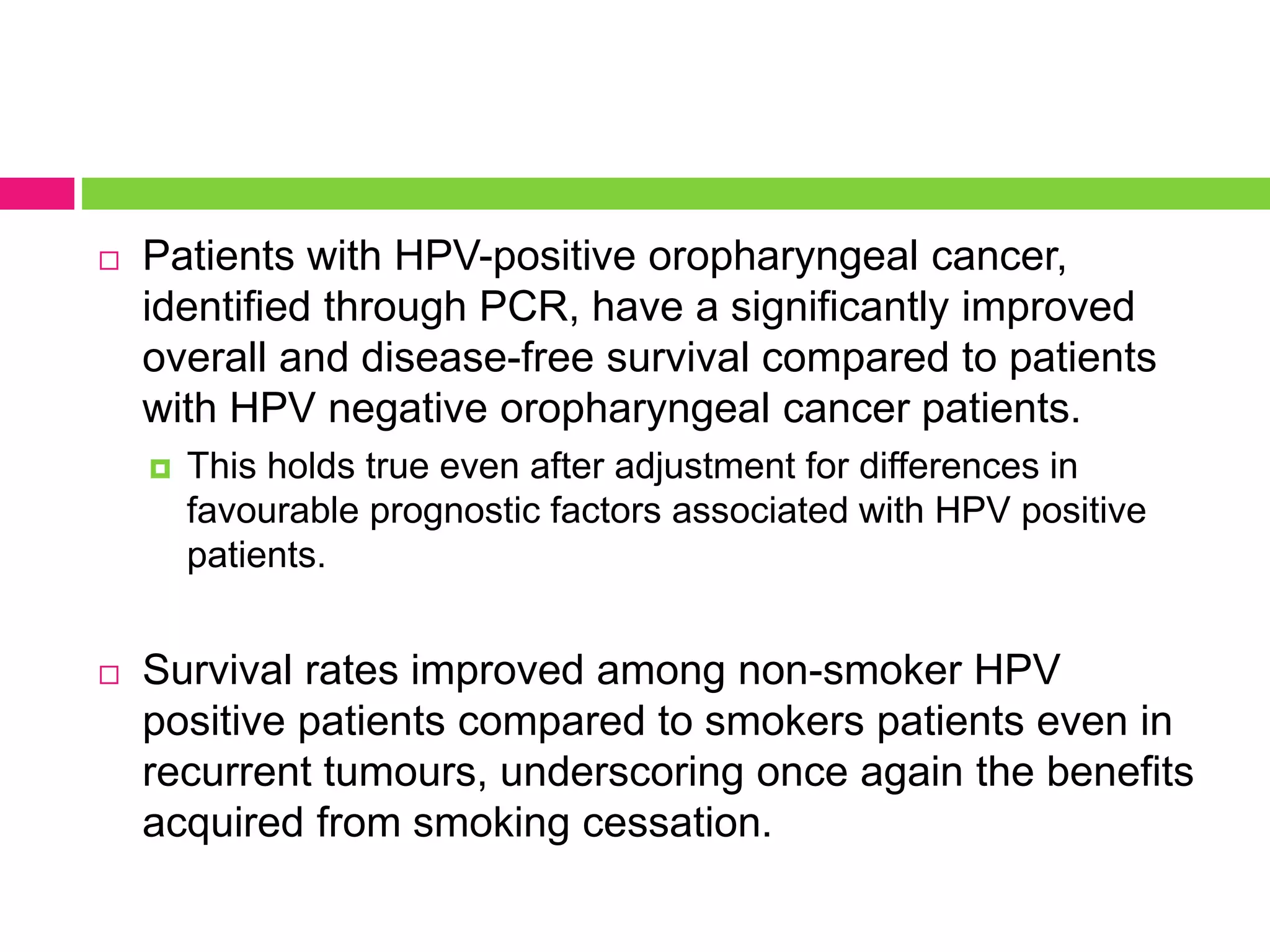Latest presentation of hpv in head and neck | PPTX