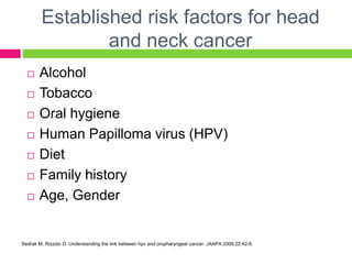 Latest presentation of hpv in head and neck | PPTX