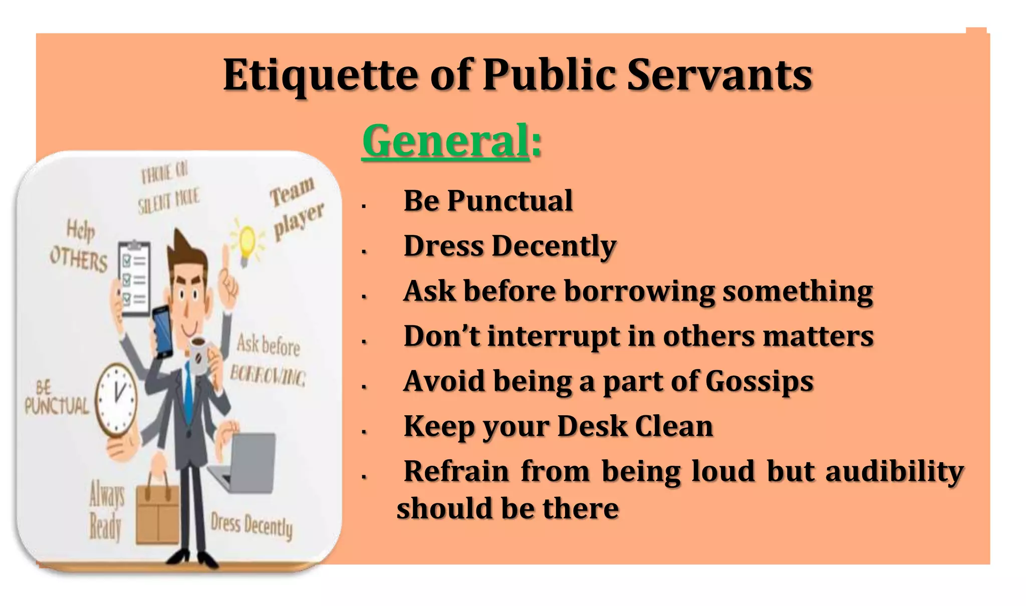 Presentation on Etiquette for Public Servant.ppt
