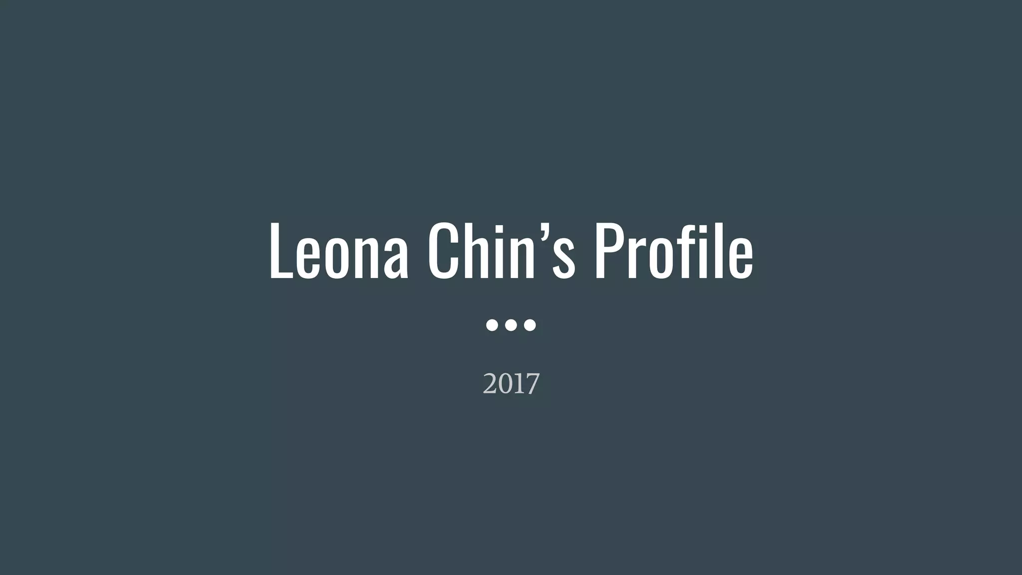 WHO IS LEONA CHIN? | PDF