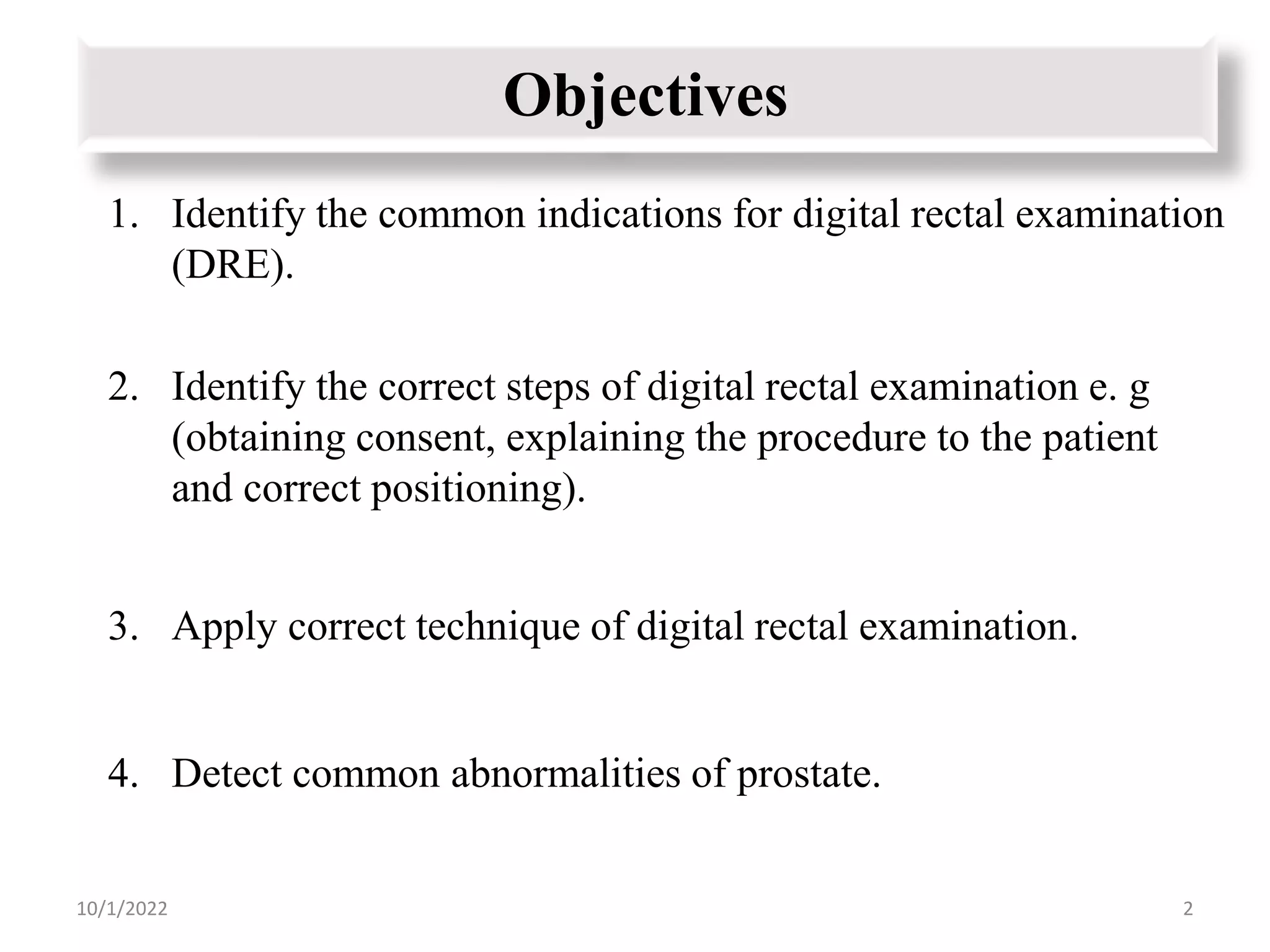 latest prostrate examination 2022 with check list.pptx