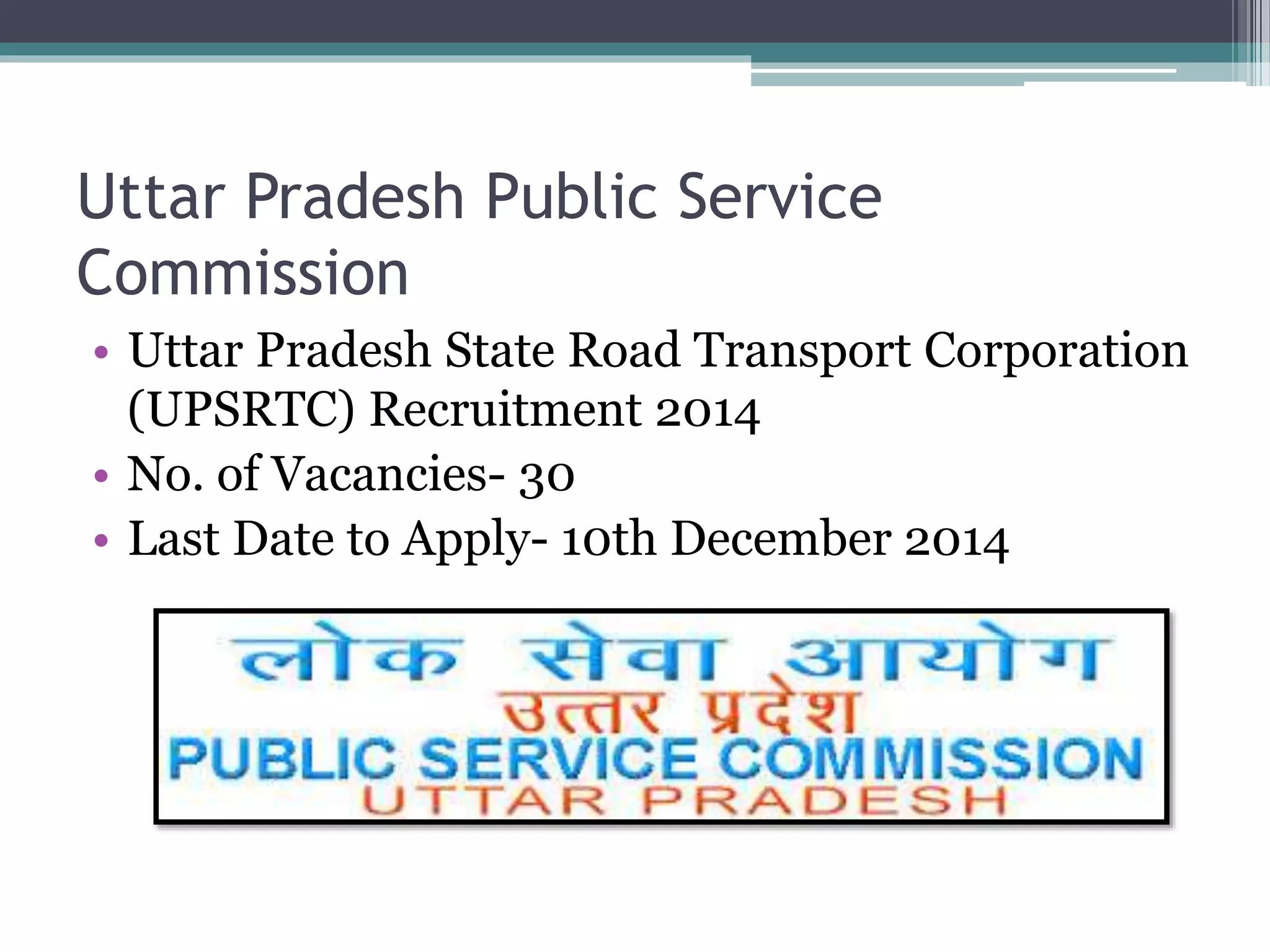 Latest Recruitments In Indian States Through PSC Exam | PPTX