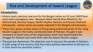 Latest rise and development of awami league | PPTX