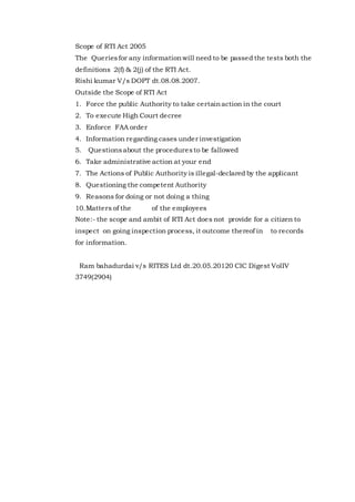 Latest rti letters | DOCX