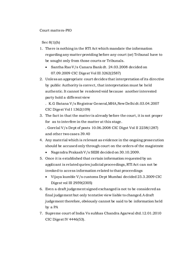 Latest rti letters | DOCX | Law