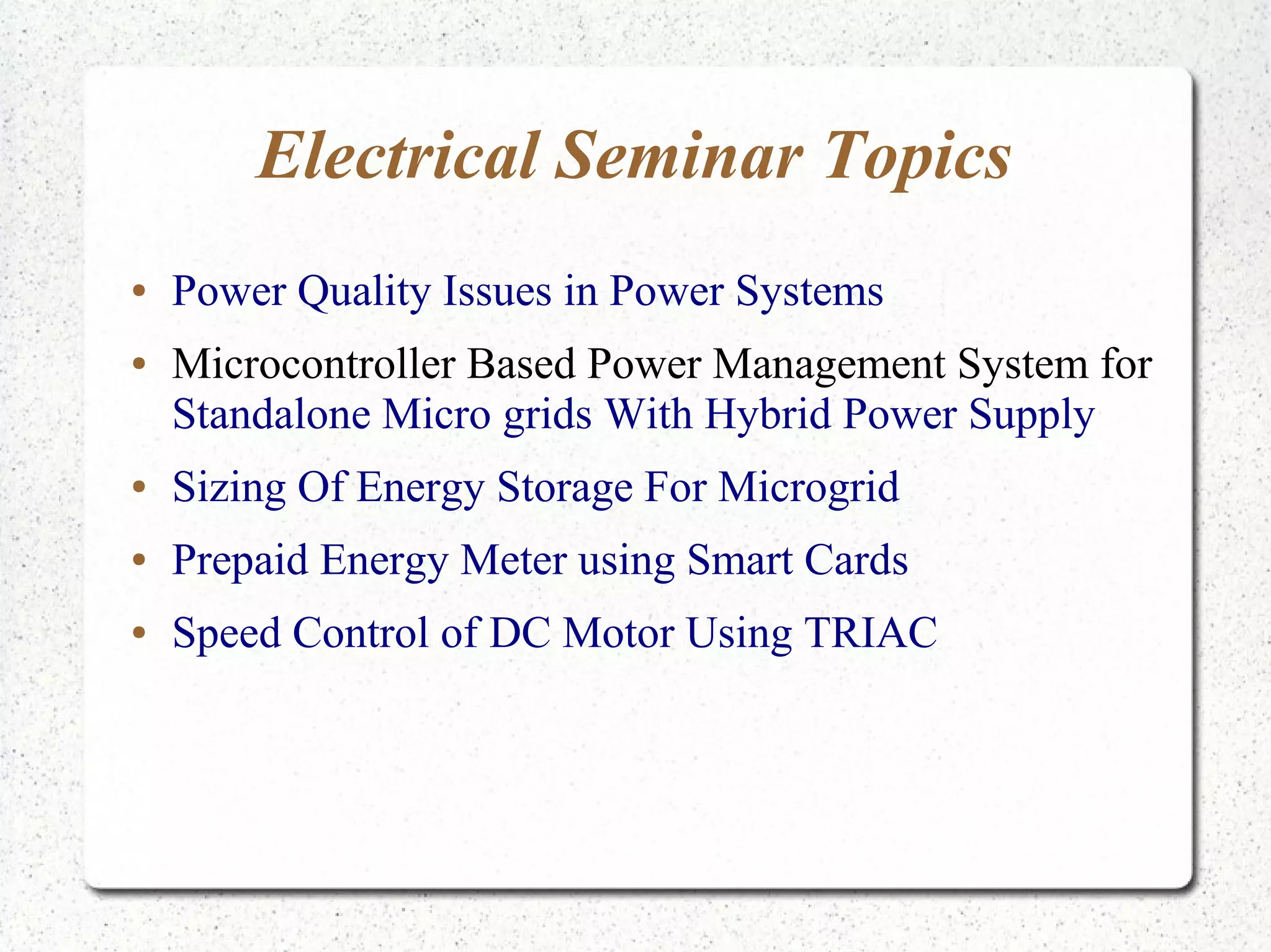 Latest Seminar Topics for Engineering,MCA,MSc Students | PDF