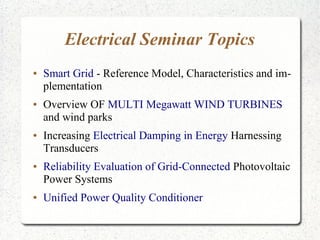 Latest Seminar Topics for Engineering,MCA,MSc Students | PDF