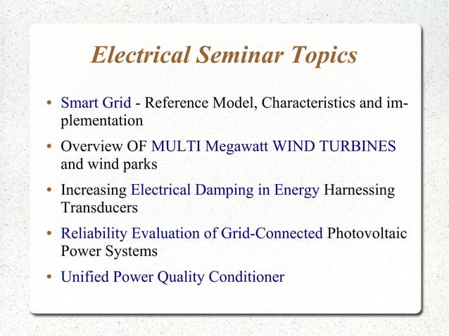 Latest Seminar Topics for Engineering,MCA,MSc Students | PPT
