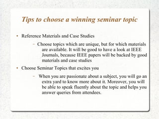 Latest Seminar Topics for Engineering,MCA,MSc Students | PDF