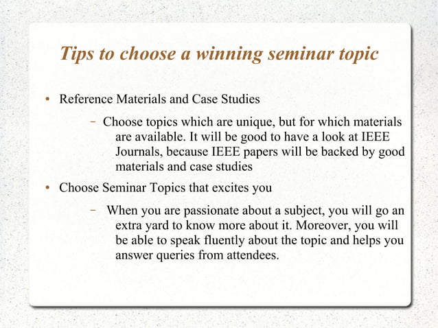 Latest Seminar Topics for Engineering,MCA,MSc Students | PDF | Civil ...