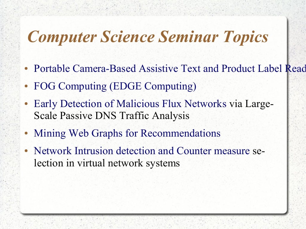 Latest Seminar Topics For Engineering MCA MSc Students latest-seminar-topics-for-engineering-mca-msc-students