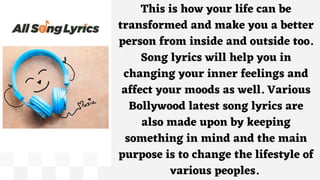 Latest song lyrics | PPTX | Music | Entertainment