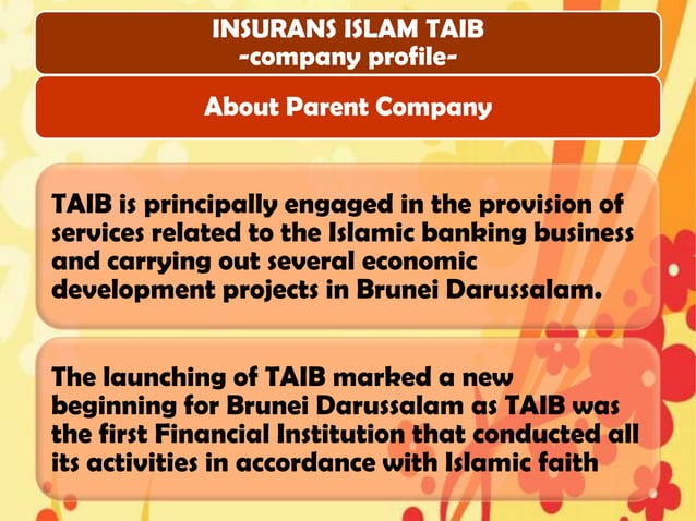 Insurans Islam Taib, Brunei | PPTX