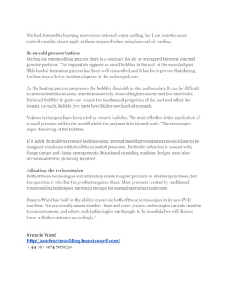 Latest Techniques in Rotomoulding | PDF