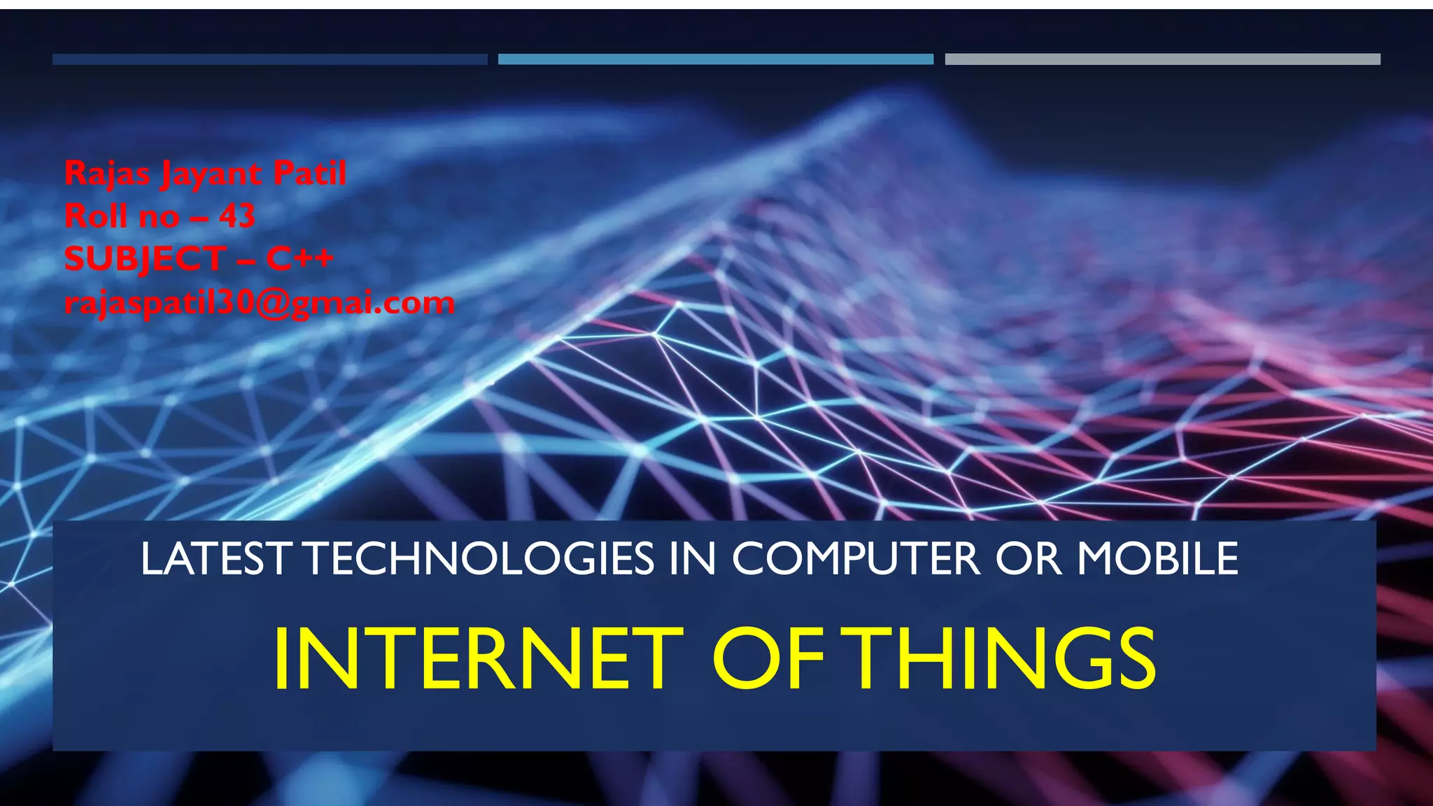 Internet of things Project PPT | PDF