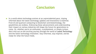 Latest Technology Trends and Updates 2023 | PPTX