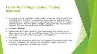 Latest Technology Trends and Updates 2023 | PPTX