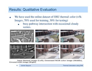 Thermal colorization using Deep Neural Network | PPT
