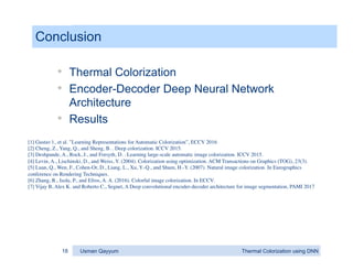 Thermal colorization using Deep Neural Network | PPT