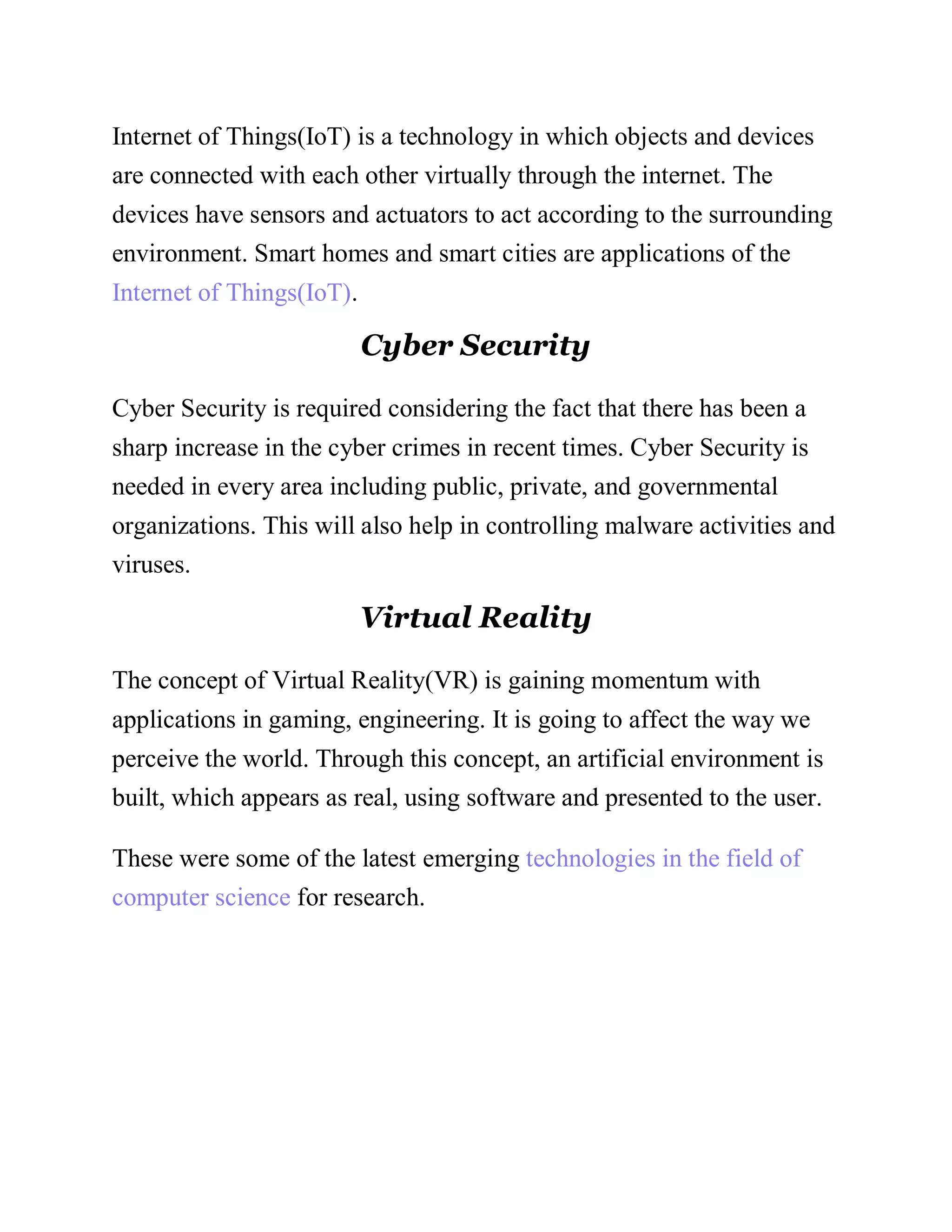 Latest Trends in Computer Science | PDF
