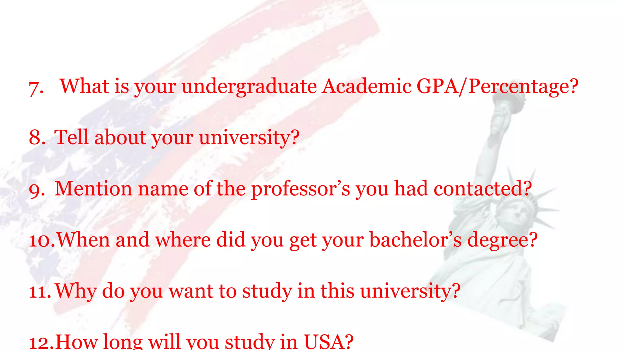Latest USA Student F1 visa Interview Questions & Tips | PPTX