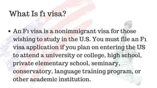 Latest USA Student F1 visa Interview Questions & Tips | PPTX