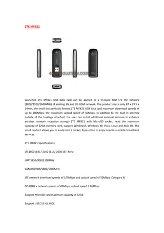 Huawei E392 4G LTE Modem | PDF