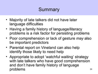 Late talker ppt | PPT