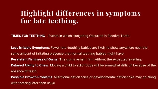 Title: Late Teething in Babies: Causes and Importance of Proper ...