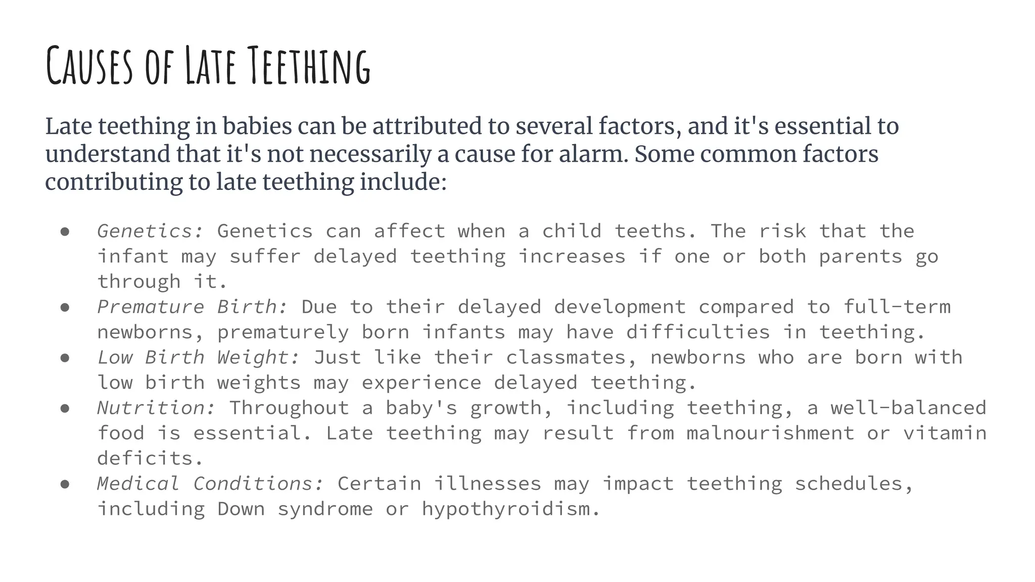 The Mystery of Late Teething in Babies Unveiled | PDF