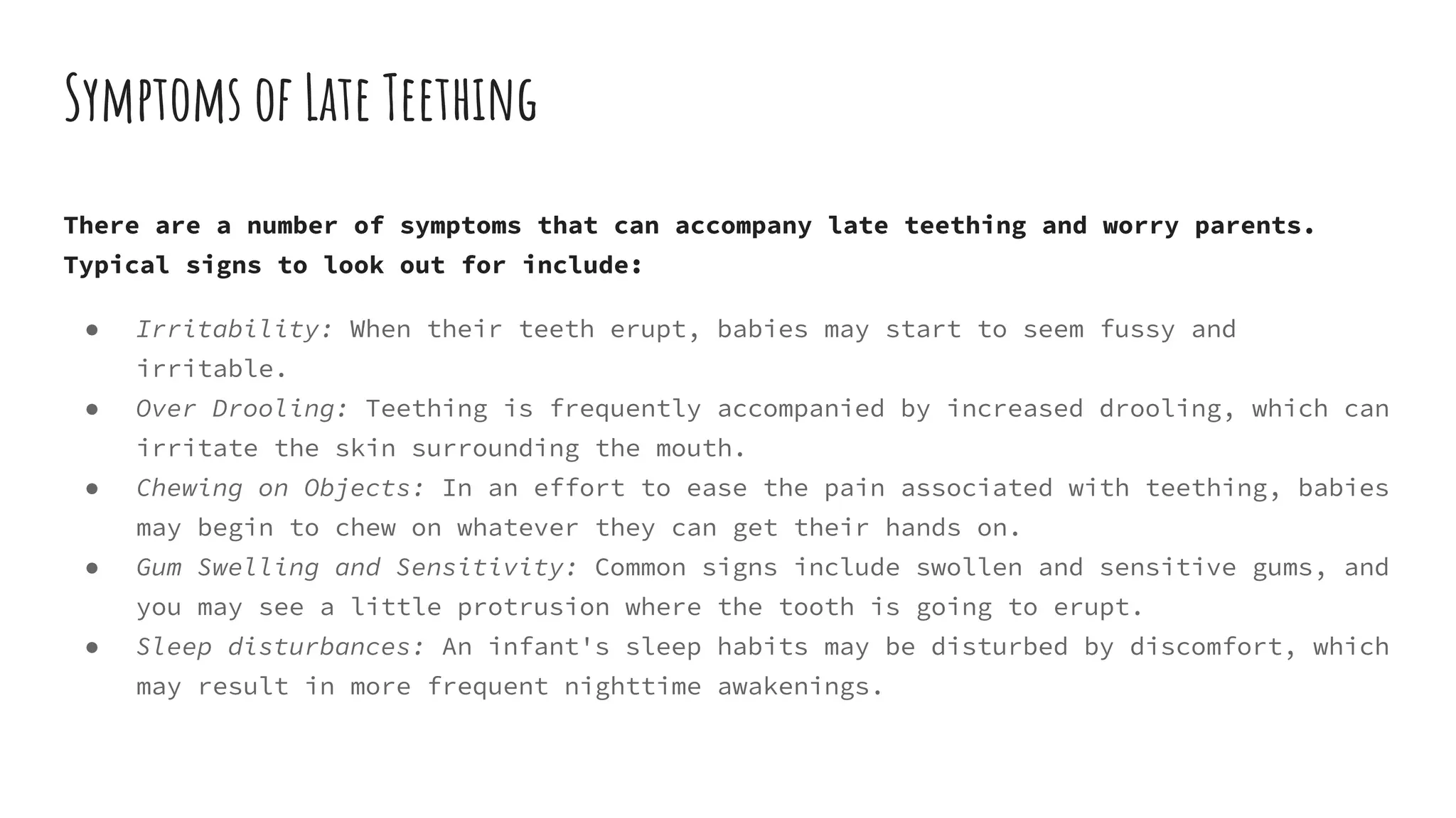 The Mystery of Late Teething in Babies Unveiled | PDF