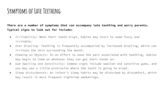 The Mystery of Late Teething in Babies Unveiled | PDF