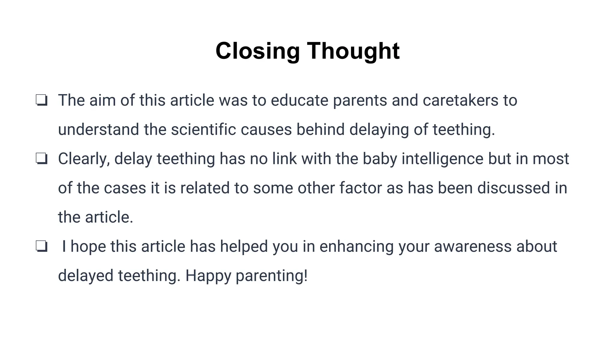 Late teething sign of intelligence or concern .pptx