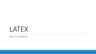 Latex Tuitorial | PPT